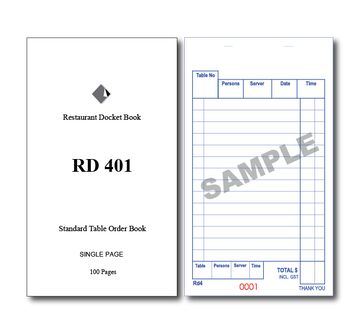 Docket Books for Restaurant | Waiter & Waitress Order Pads | Emerald ...