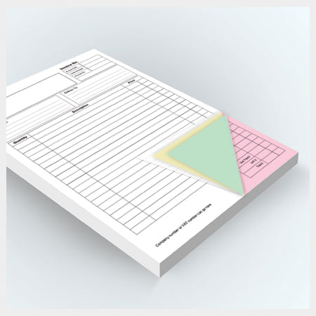 Carbonless NCR Books : Duplicate, Triplicate, Quad, Artwork Incl