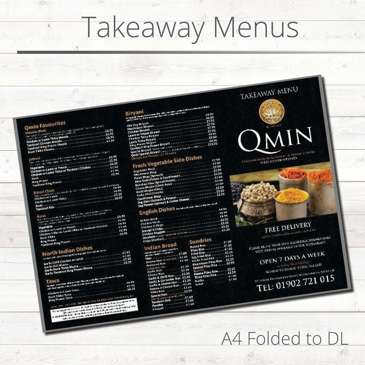 Affordable Takeaway Menus Printing | Emerald Print