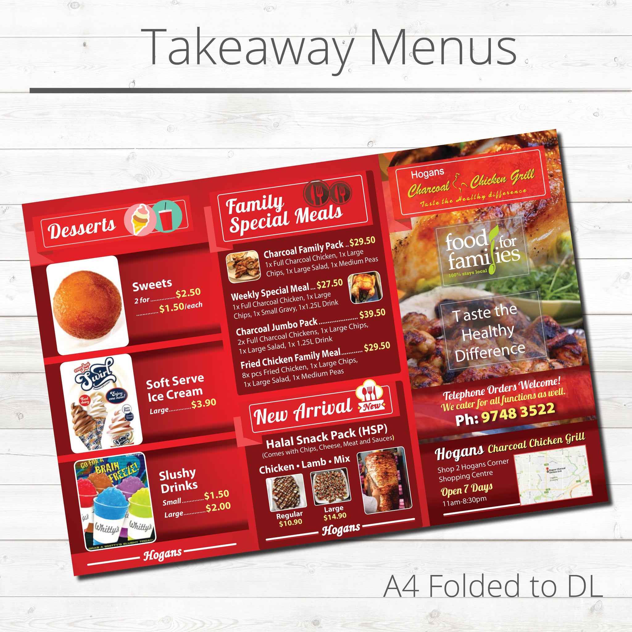 Takeaway Menu Printing | Everything Done | Prices Include Artwork