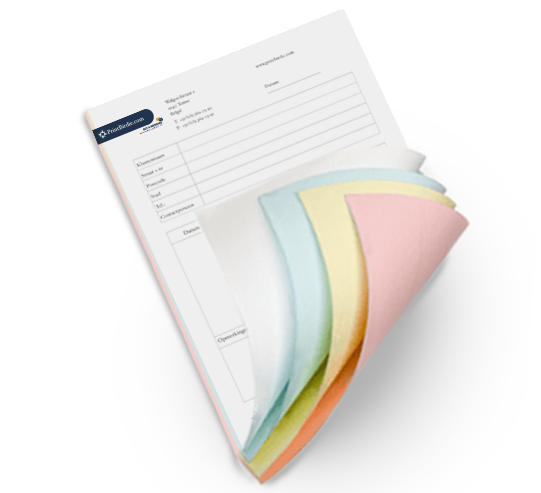 Carbonless NCR Books : Duplicate, Triplicate, Quad, Artwork Incl